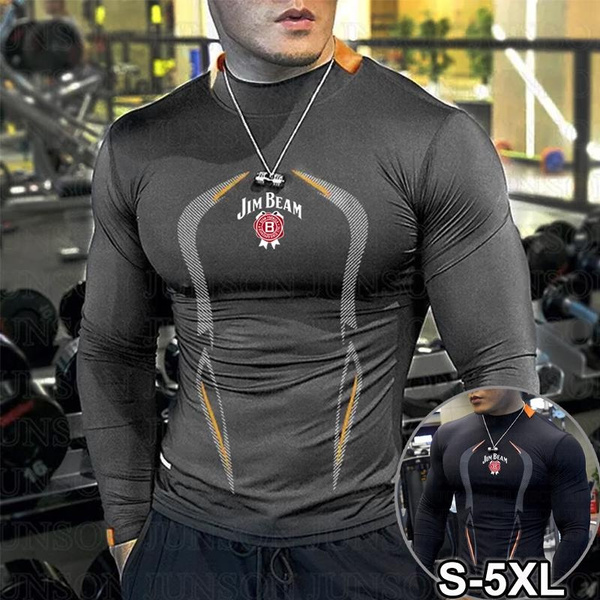 Mens Training Compression Shirt 3D Printed T-shirts Quick Dry Running ...