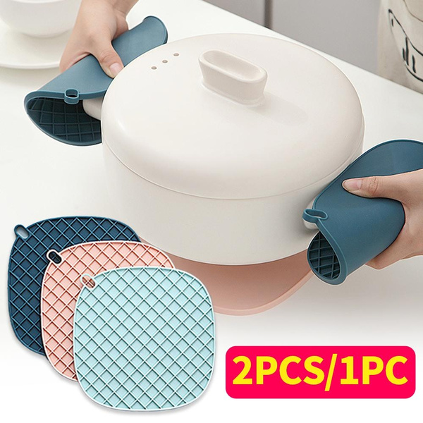 2PCS/1PC Multifunctional Silicone Mat Non-slip Heat-resistant Coaster ...