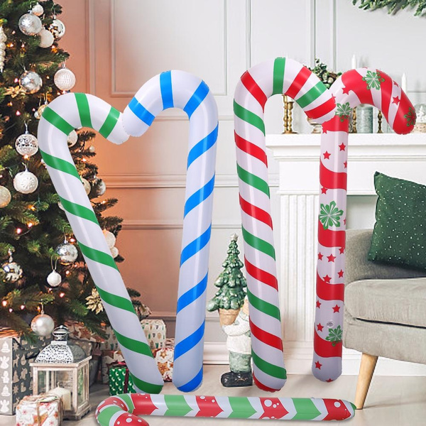 Christmas Inflatable Candy Canes Christmas Home Party Decorations ...
