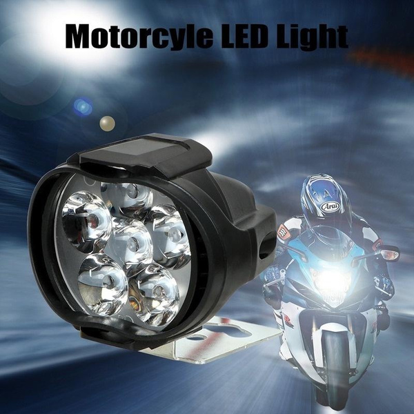1 2pcs 6 Led Motorcycle Electric Vehicle Auxiliary Headlight Spotlight