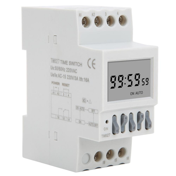 TM627 Cycle Timer Digital DIN Rail Mount, Power Switch Timer Relay ...