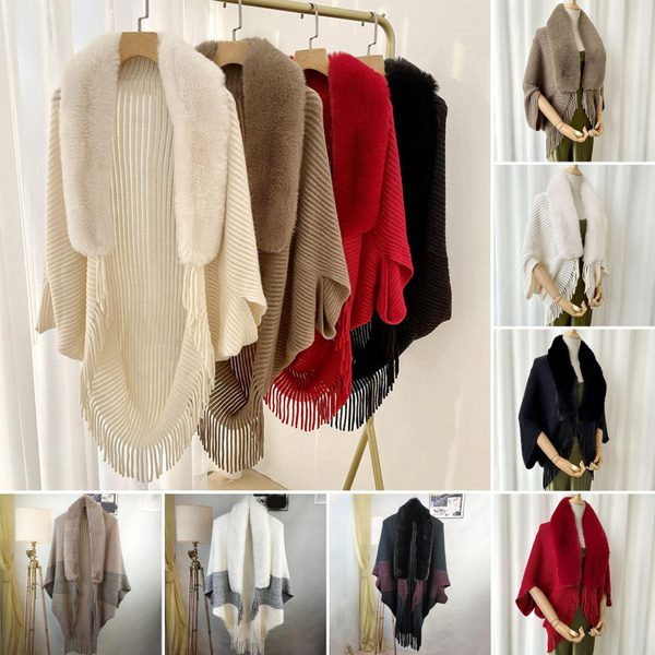 Imitation Cashmere Shawl Women Shawl Women Winter Shawl Knitted Thick ...