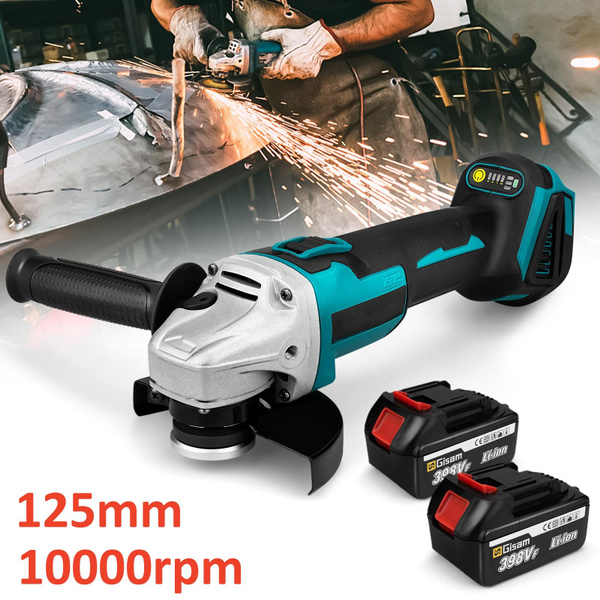 【2Battery】125mm Angle Grinder Polishing Cutting Machine Brushless Motor ...