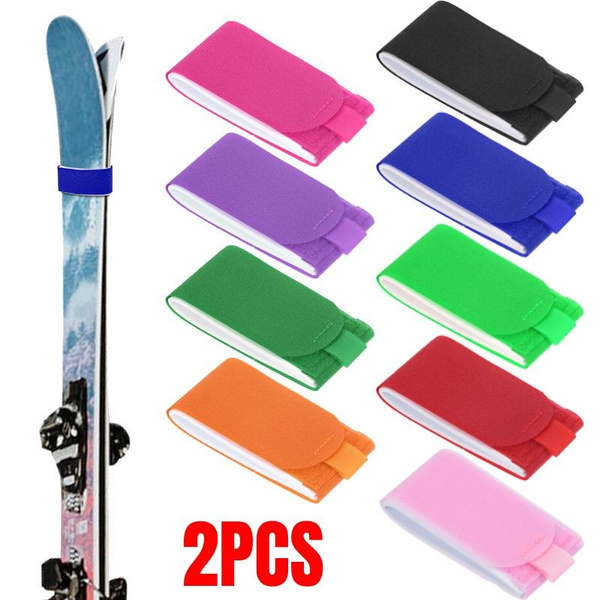 2PCS Ski Straps Fasteners, Adjustable Ski Wraps Straps Ski Ties Ski ...