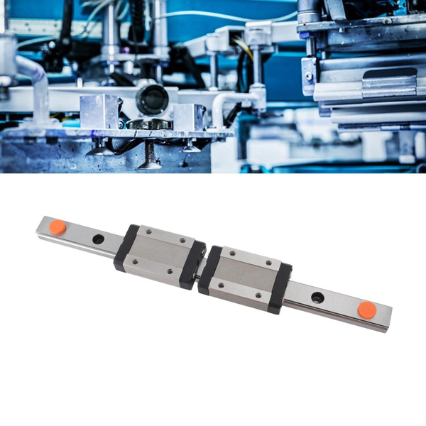 200mm Linear Guide Rail with 2 Sliding Blocks MGN12H Bearing Steel ...