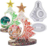 3D Christmas Tree Resin Molds for Photo Frames Silicone Resin Mold for ...