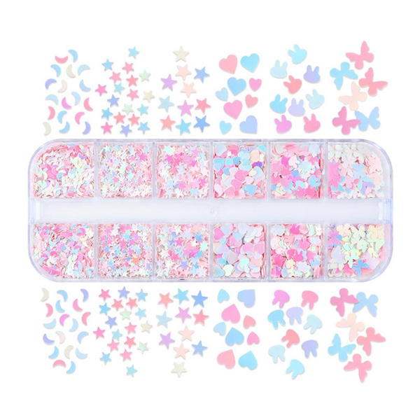 Mixed Color Glitters Epoxy Resin Filling Colorful Filler DIY Moon Star ...