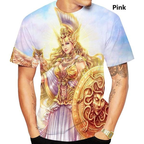 2023 Greek Legends and Gods 3D Printed T-shirts, Stylish Men’s Short ...