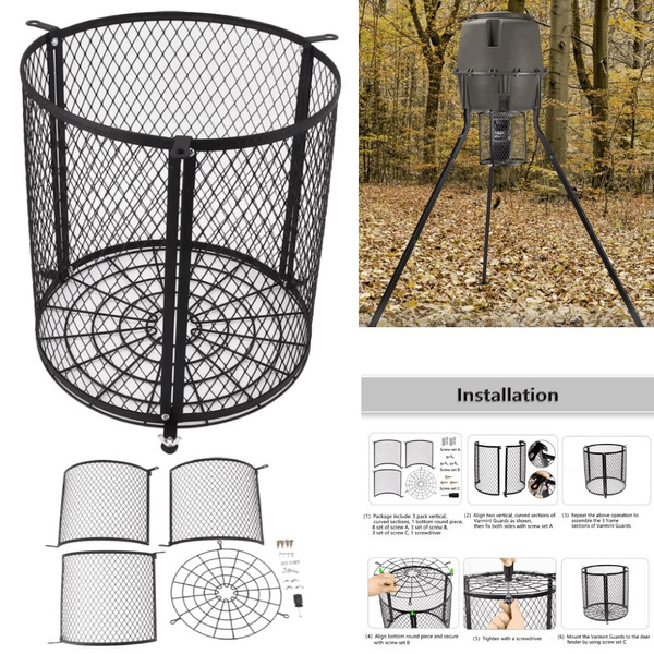 Varmint Feeder Cage Weatherproof Quick Lock Deer Feeder Protective Guards Cage For Outdoor