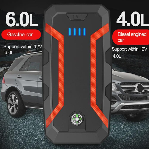 Car Jump Starter 22200mAh 12V Wireless Charging Portable Auto Booster ...
