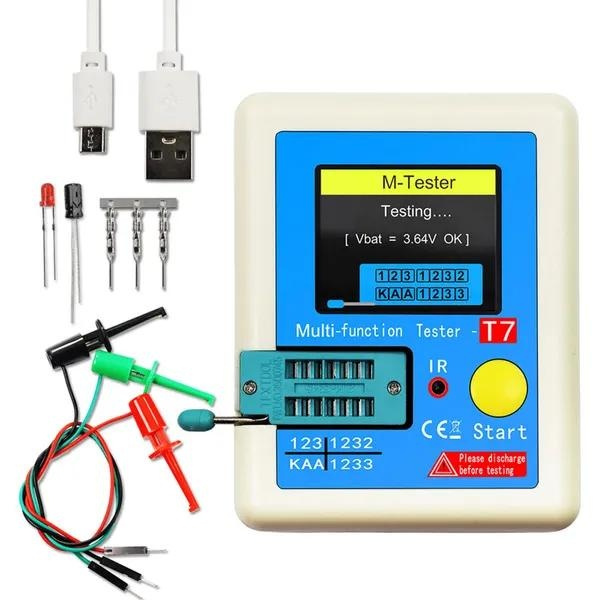 Multifunction Transistor Tester Lcr 7 Full Color Display Graphic Display Transistor Measuring