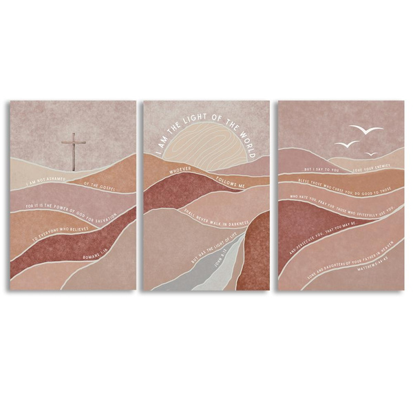 Modern Christian Art Set of 3 Printables Jesus Quotes Canvas Poster ...