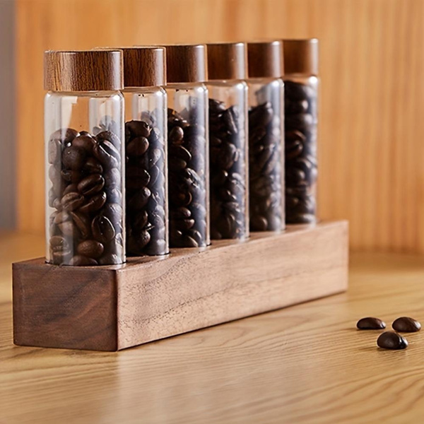 Coffee Bean Sorting Test Tube Glass Display Rack To Store Coffee Beans ...