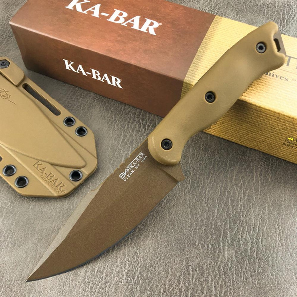 Tactical KA-BAR BK18 Becker Tactical Fixed Blade Knife D2 Solid Harpoon ...