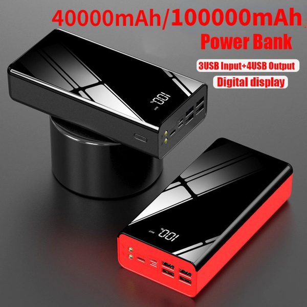 Large capacity Power Bank 40000mah/100000mAh Portable Charger 4USB ...