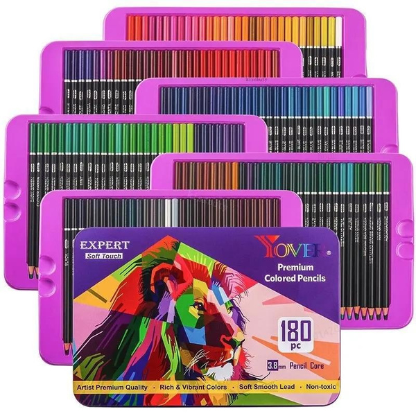 180 Colors Professional Colored Pencils Set Oil Painting Pencils ...