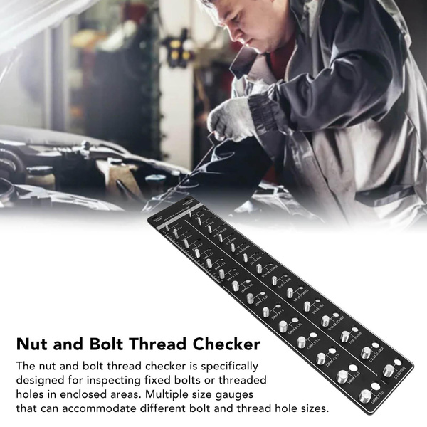 New Nut and BoltThread Checker Metal 28 Thread Identifier Gauge Inch ...