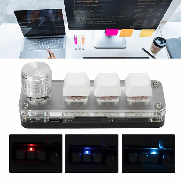 Small 3 Key Keypad Mechanical Gaming Keyboard Programmable One Handed ...