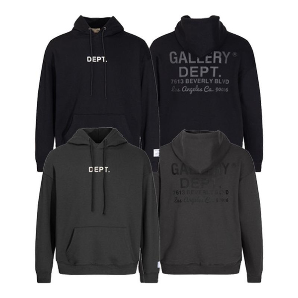 Black GD Gallery Dept Hoodie New Basic Letter LOGO Printed Pullover ...