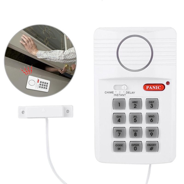 Door Alarm System 3 Settings Security Keypad with Panic Button for Door ...