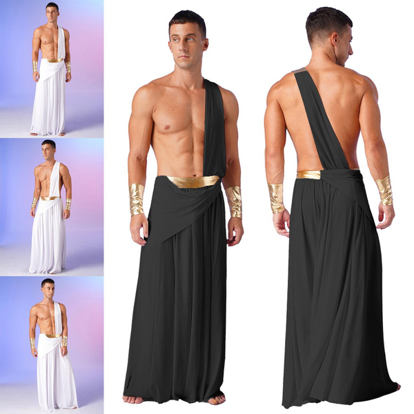 Men's Toga Costume Greek Rome Theme Party Cosplay Fancy Dress One ...