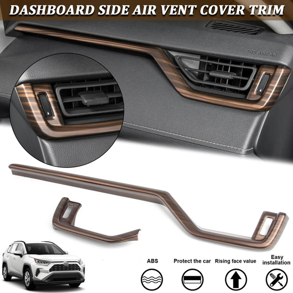 Peach Wood Grain Interior Dashboard Side AC Air Vent Frame Cover Trims ...