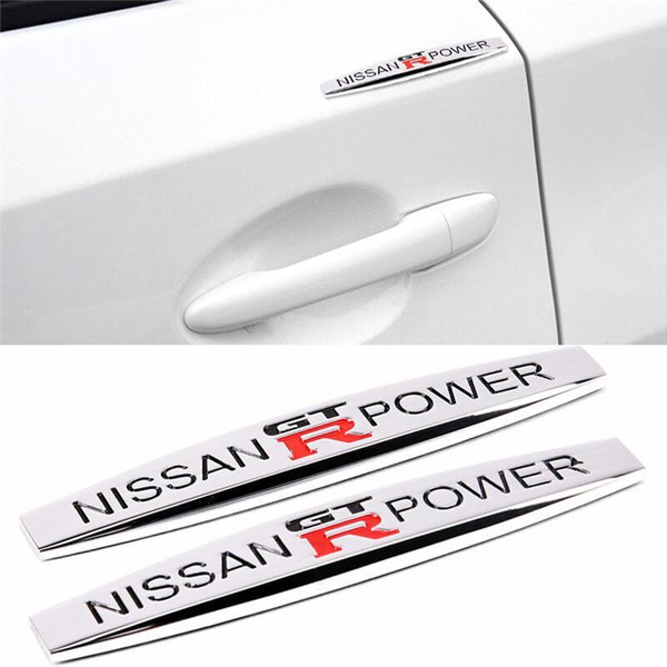 Chrome metal sticker for automotive accessories nissan gtr power xtrail ...