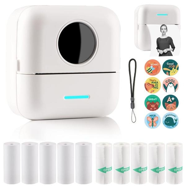 Mini Sticker Printer Bluetooth Smart Pocket Inkless Thermal Printer ...