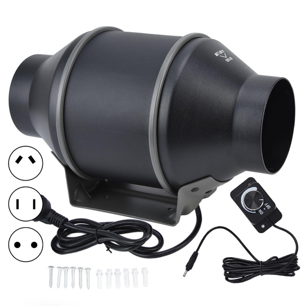 Inline Duct Fan,4" 40W Dual Speed Round Exhaust Inline Duct Fan Duct ...