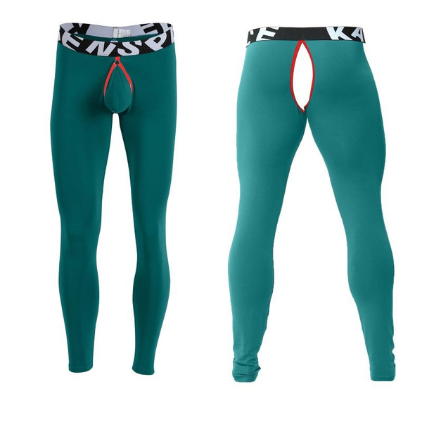 New Underwear Comfortable Half-open Men's Sexy Thermal Pants Long Johns ...