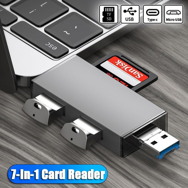 7-In-1 Multi-function Card Reader Micro USB To Type C Adapter USB 3.0 ... 7-In-1 Multi-function Card Reader Micro USB To Type C Adapter USB 3.0 ...
