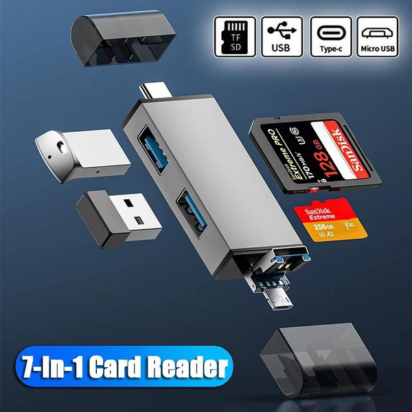 7 in 1 Card Reader Micro USB To Type C Adapter USB 3.0 High-Speed ...