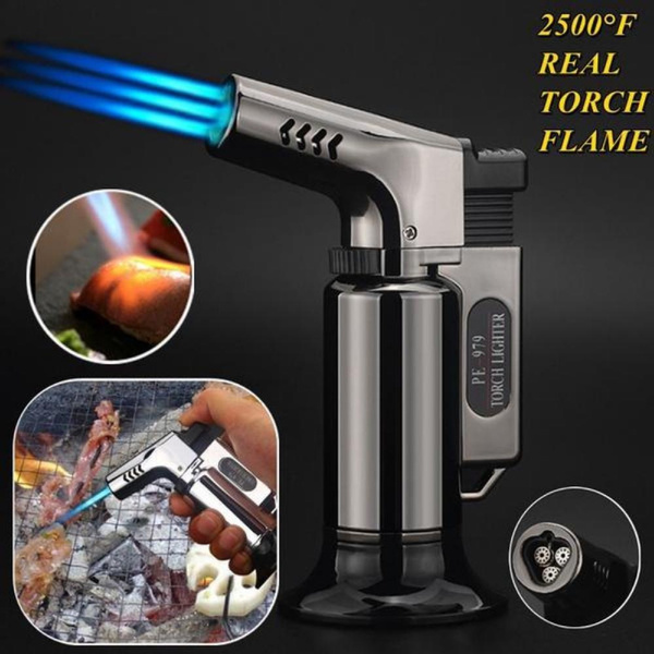 Windproof Refillable Jet Torch Lighter Gas Flame Brazing Gun Tool for ...