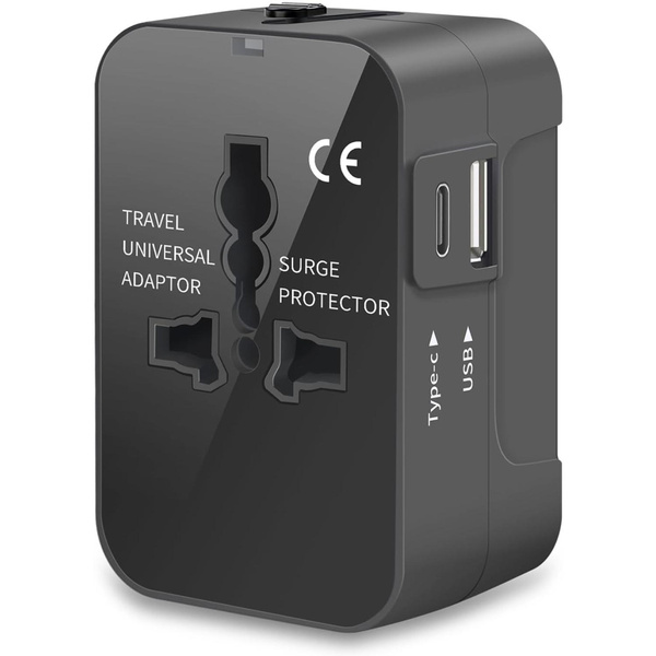 Travel Adapter, Universal Plug Adapter for Worldwide Travel, USB Type-C ...