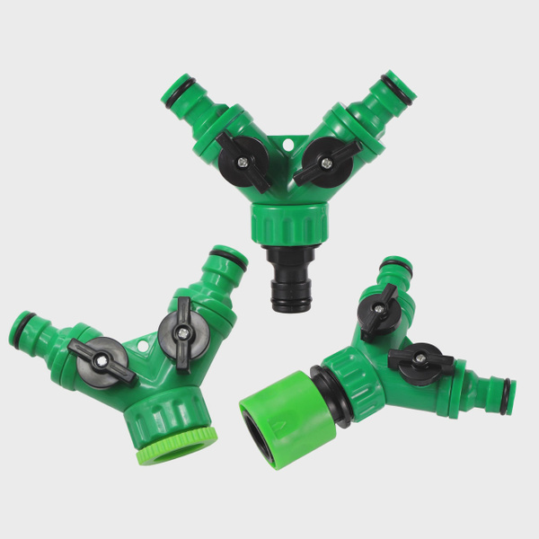 Garden Irrigation Y-shaped Water Splitter 1/2" 3/4" Female Thread 2-Way ...