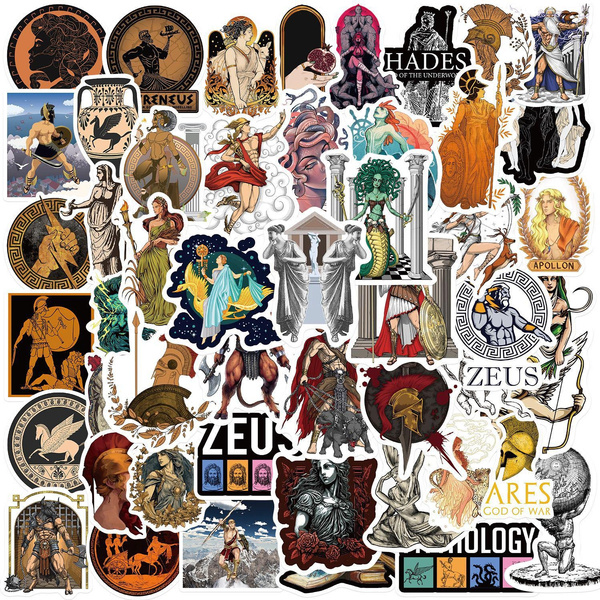 10/50pcs Greek Mythology Khaos Stickers Zeus graffiti Sticker for DIY ...