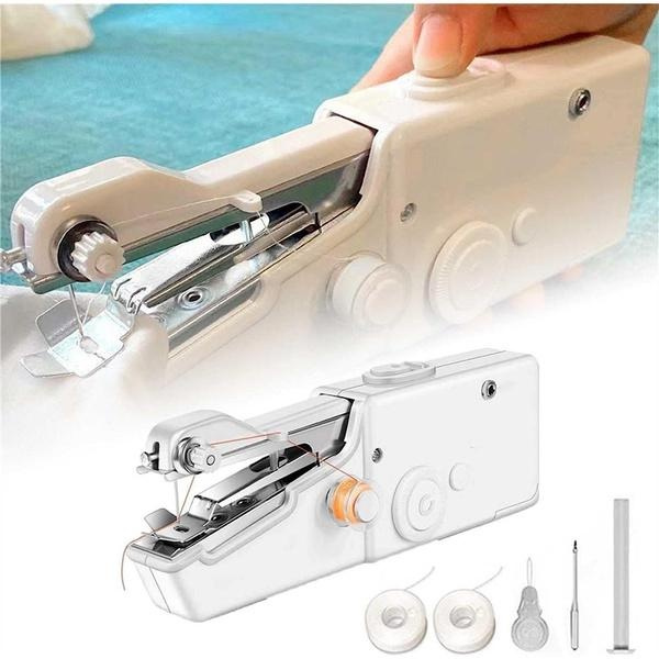 Portable Handheld Sewing Machine Mini Stitch Sew Needlework Cordless ...
