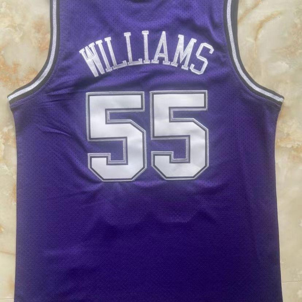 Purple Jason 55# Williams SacramentoKings All Stitched Cosplay Costume ...