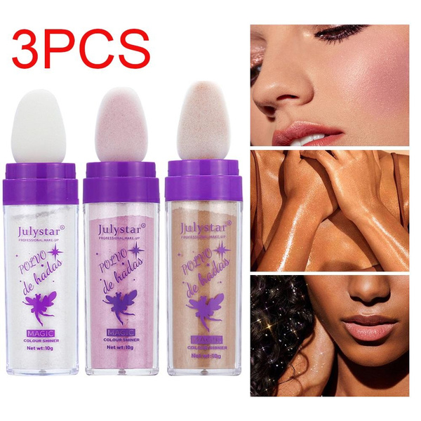 3PCS Fine glitter body powder, body glitter highlighting contour powder ... 3PCS Fine glitter body powder, body glitter highlighting contour powder ...