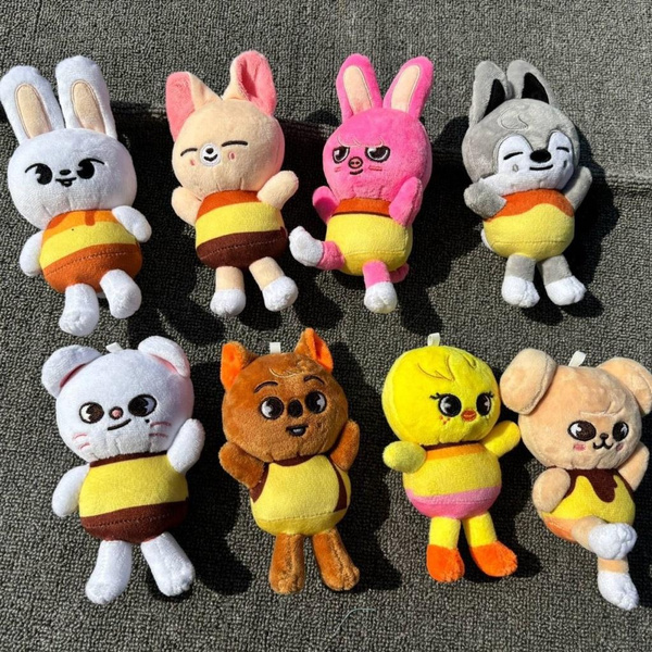 Kpop Stray Kids Little Bee Style Doll Plush Key Ring Skzoo Wolf Chan ...
