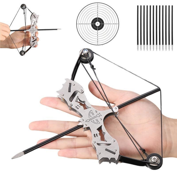 6.3"/9" Mini Archery Bow Set Right Hand Mini Compound Bow Mini Hunting Bow Metal Material ...