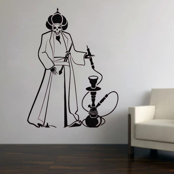 Hookah Bar Wall Stickers Home Decoration Shisha Art Wall Decals Wall ...