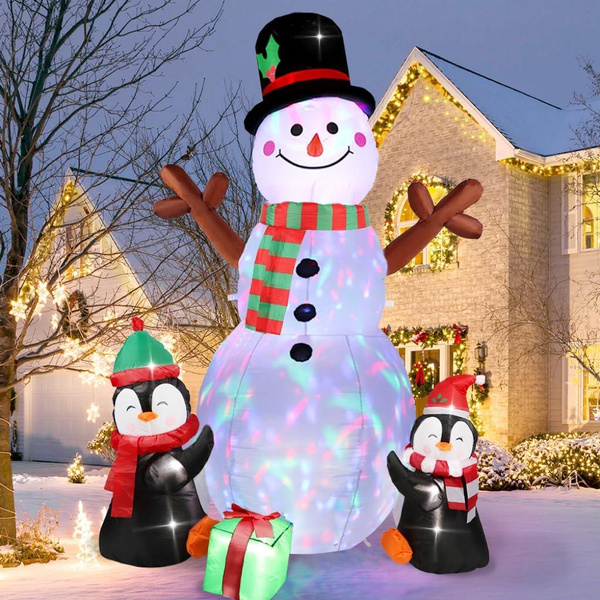 6FT（1.8M) Christmas Inflatables Outdoor Decorations, Lighted Inflatable ...