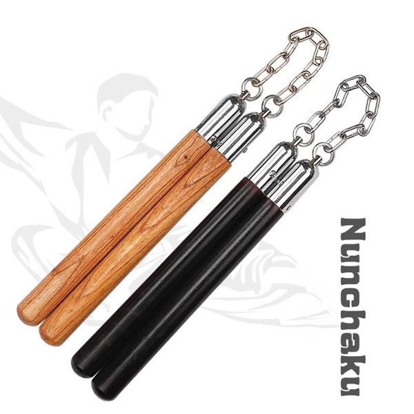 Wooden Stick Chain Nunchaku Martial Arts Training Combat Self-defense ...