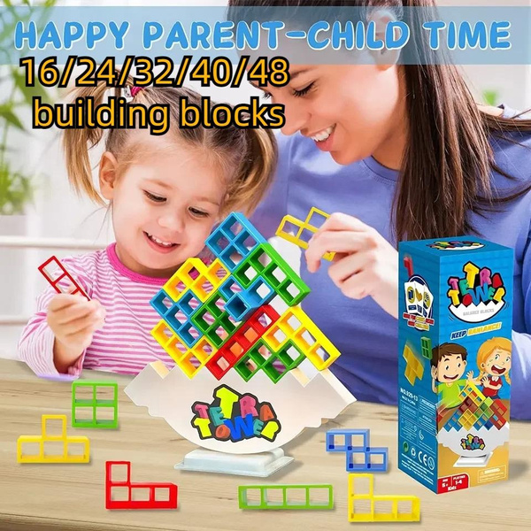 Building Block Brick Toy Balance Stacked Tetra Tower Game Swing High ...