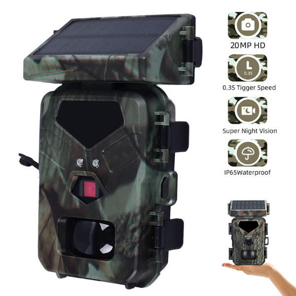 Trail Camera IR NightVision Waterproof HD Solar Powered Deer Camera for ...