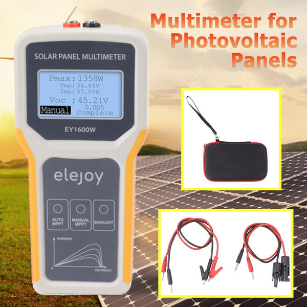 Solar Panel Tester Photovoltaic Multimeter EY1600W with Backlight MPPT ...