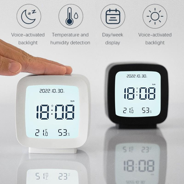 New Digital Cute Mini Alarm Clock Time Date Display Electronic ...