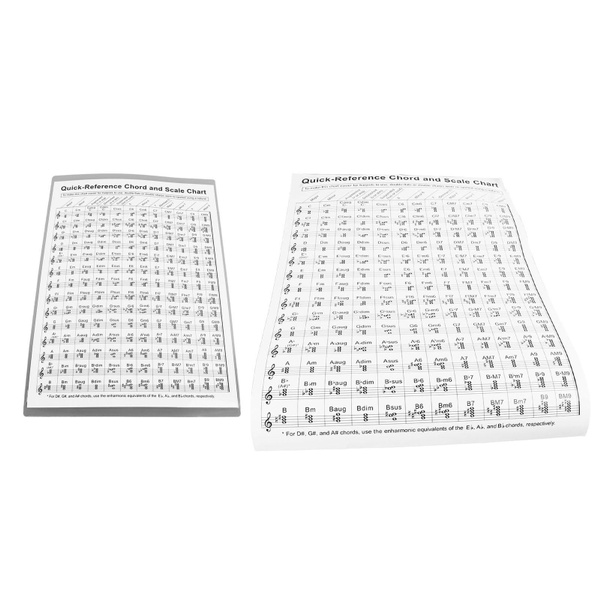 Portable Harp Chord Chart, Durable Coated Paper, Beginner Practice ...