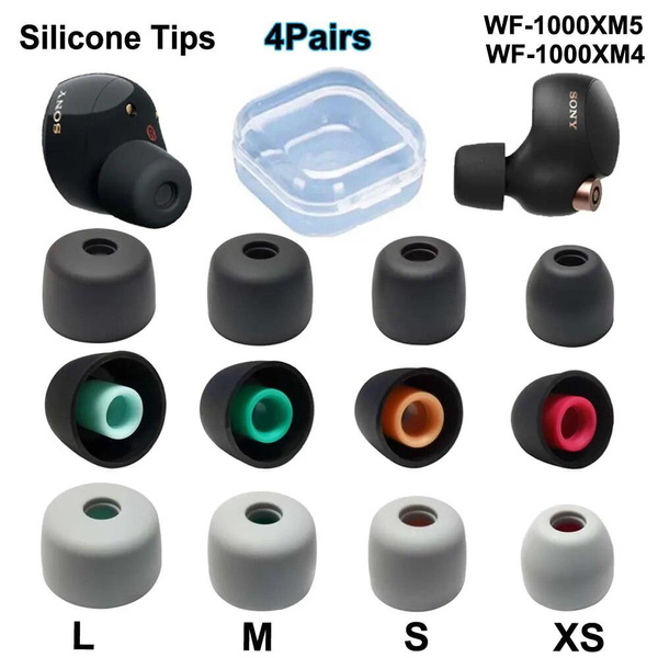 4Pairs Silicone Ear Tips For Sony WF-1000XM5 WF-1000XM4 WF-1000XM3 WF ...